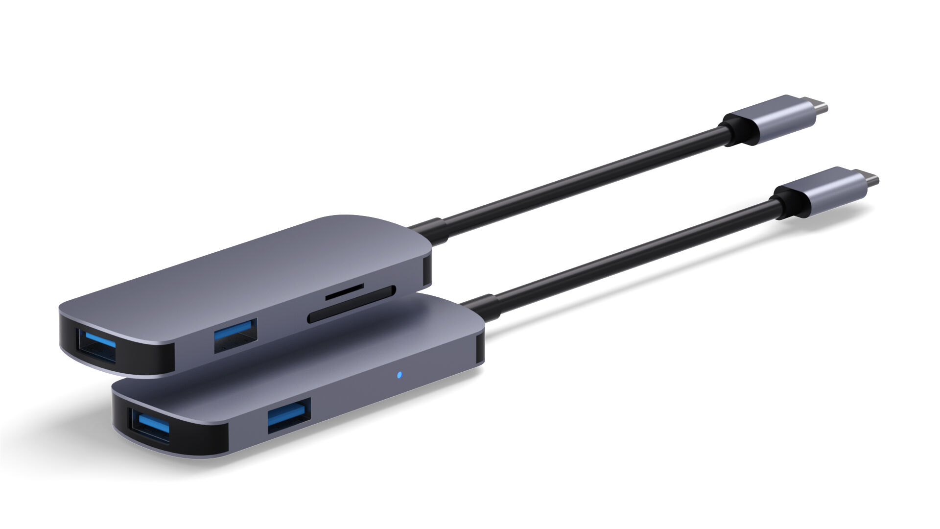 Buy Wholesale China 5 In 1 Mini Usb C Hub, Card Reader 2 Ports Usb A 3. ...