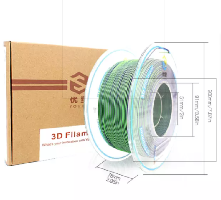 Yousu 3d Factory Wholesale Dual Color Blue To Red Silk Pla Filaments 3d ...