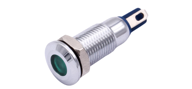 Waterproof Metal 8mm 3v 12v 24v 48v 220v Small Pilot Led Warning Rgb
