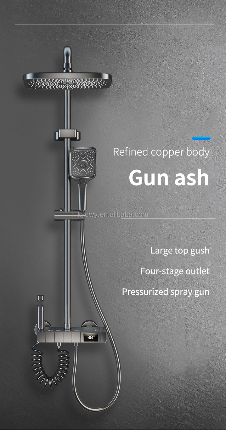 Three Modes Sprayer Stainless Steel Column Bathroom Wall Luxury Piano ...