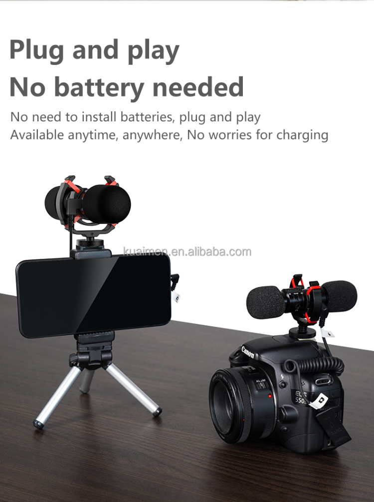 Condenser Smartphone Mic Video Record Teaching With Led Lights Computer ...