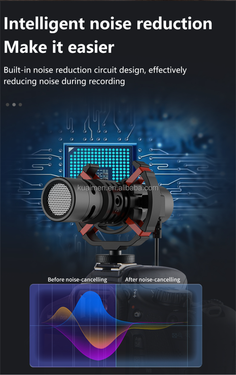 Condenser Smartphone Mic Video Record Teaching With Led Lights Computer ...