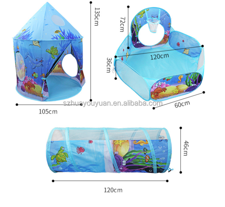 Hot Sale 3 In 1 Pop Up Play Tent With Tunnel For Kids Camping Kids Play ...