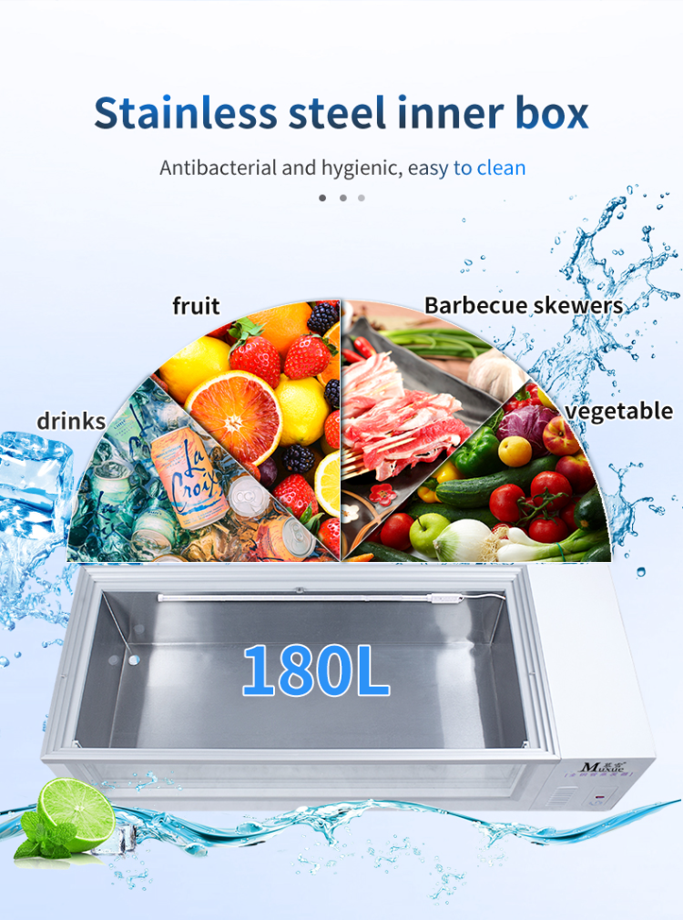 Muxue Table Top Display Cooler For Snack Cart Meat Display Fridge For ...