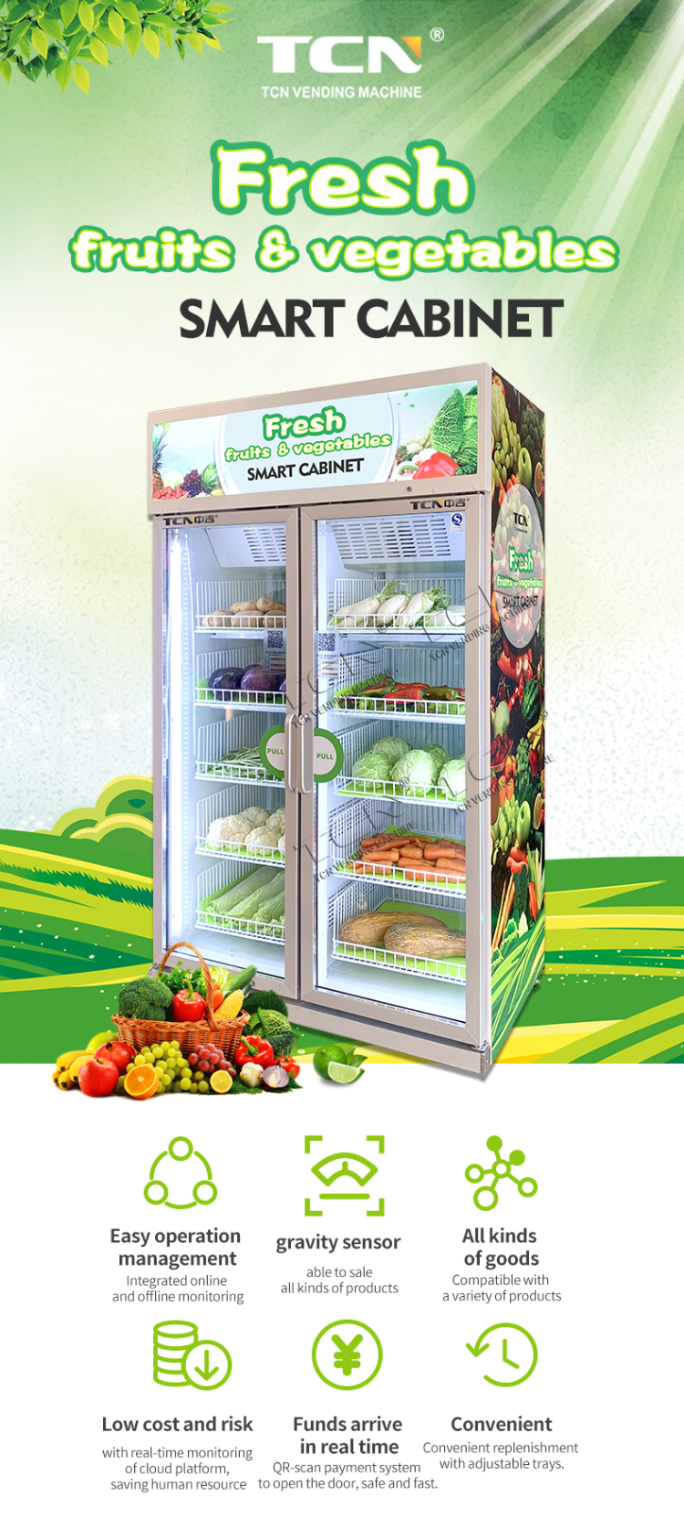 Buy Wholesale China Tcn Hot Sale Fresh Fruit Cold Drink Vending Machine ...