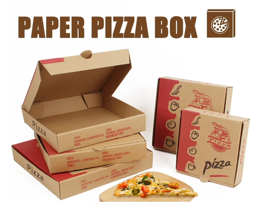 High-end Customized Logo Printed Food Grade Art Paper Triangle Pizza ...
