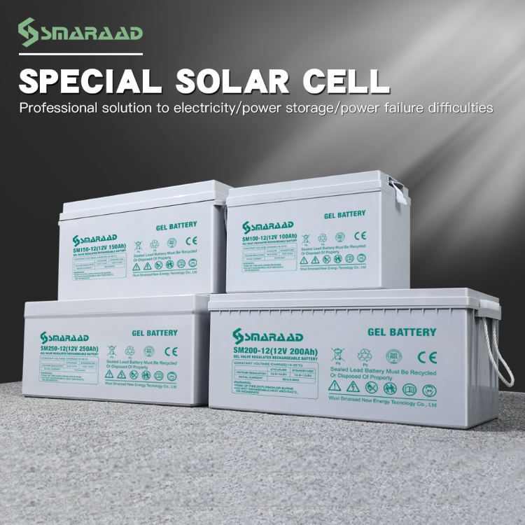 Smaraad Solar Energy Storage 12v 100ah 150ah 200ah 250ah Gel Solar ...
