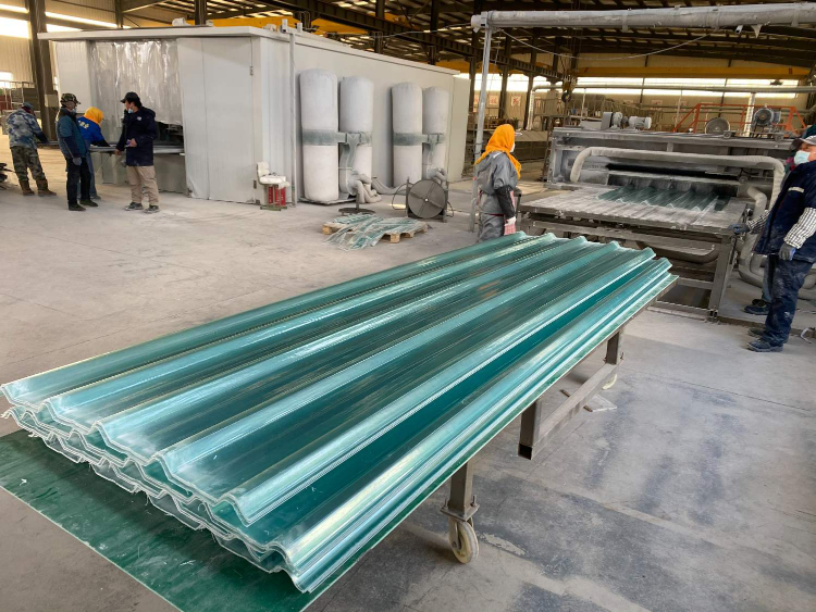 Panel Atap Plastik Skylight Serat Kaca, Lembaran Atap Transparan Frp ...