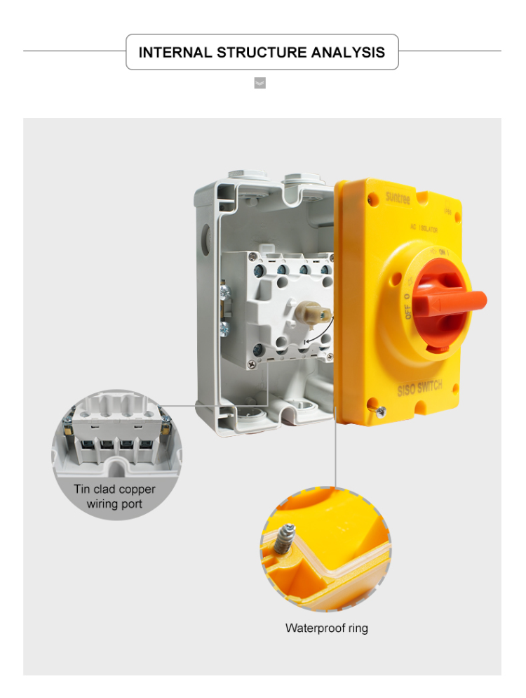 Outdoor 32 Amp 1 2 3 4 Pole Rotary Isolator Ac Disconnect Isolating ...