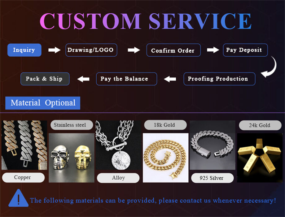 Custom Cuban Link Chain14k Real Gold Plated Prong Iced Out Jewelry ...