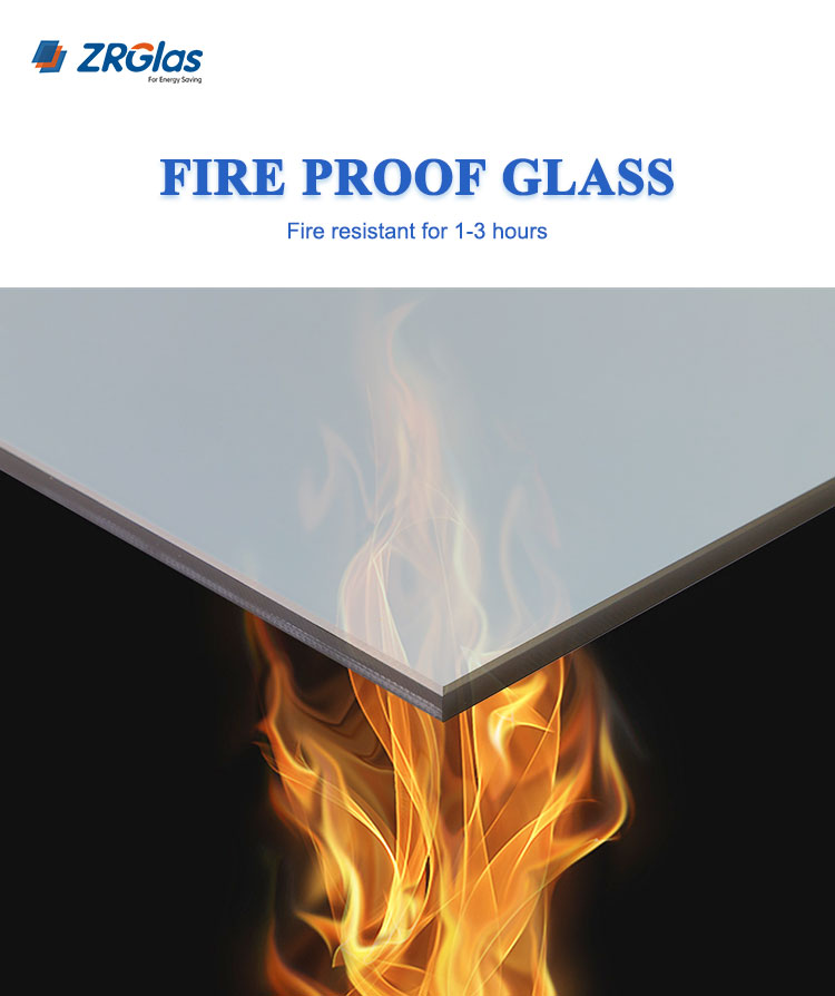 120minutes 10mm Anti Fire Resistant Tempered Float Decorative Insulated ...