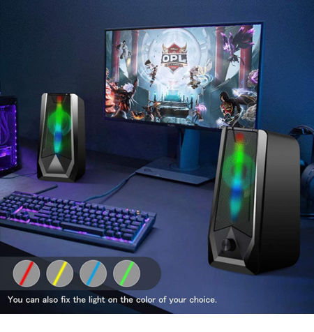Buy Wholesale China Rgb Light Up Cool Computer Speaker With 3.5mm Jack ...