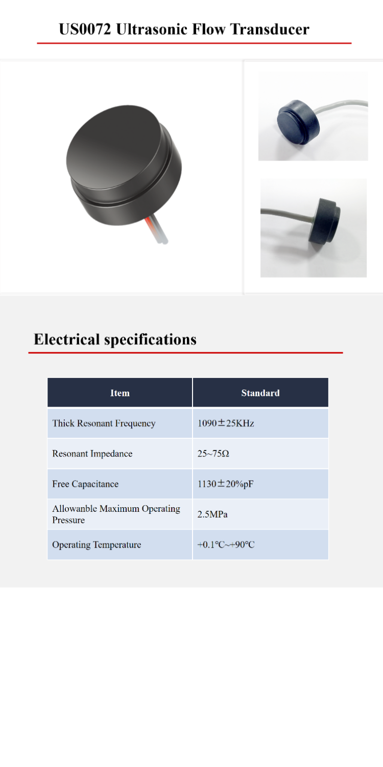 Ultrasonic Transducer 1mhz Ultrasonic Flow Sensor With Plastic Housing ...