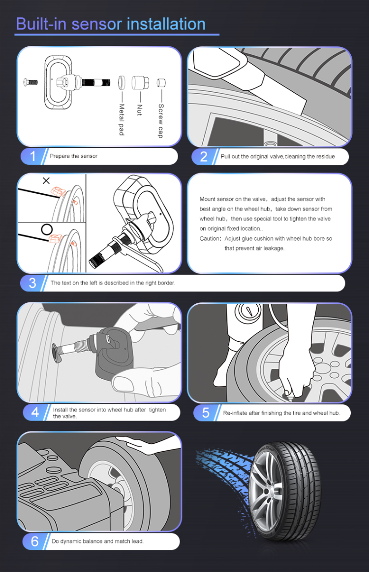 Careud U912 For Toyota Wireless Tire Pressure Indicator 4x External ...