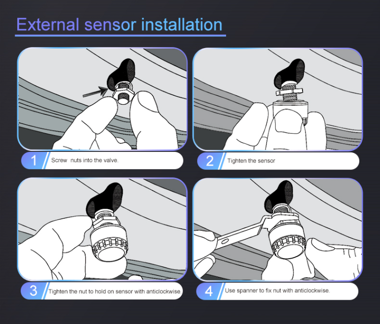 Careud U912 For Toyota Wireless Tire Pressure Indicator 4x External ...