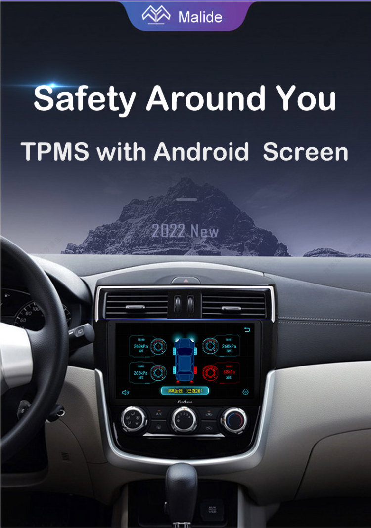 Car Tire Pressure Monitoring System Tpms Wireless Tpms With 4 External ...