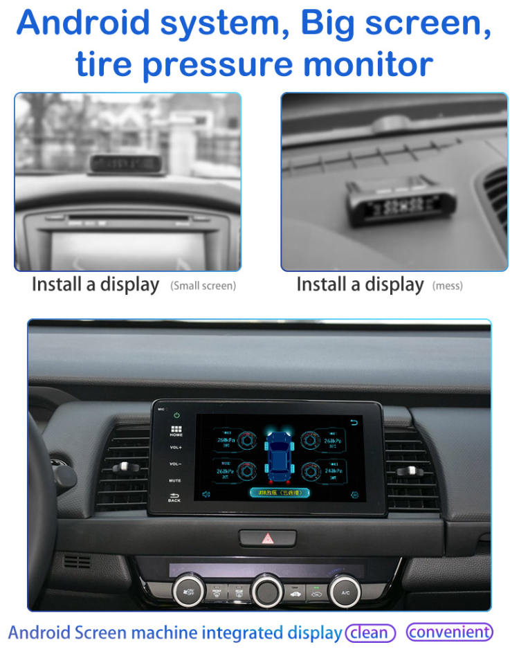 Car Tire Pressure Monitoring System Tpms Wireless Tpms With 4 External ...