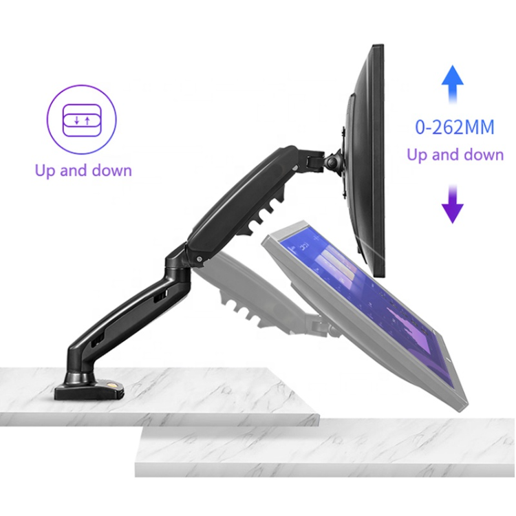 Lcd Computer Monitor Mount Dual Screen Desktop Stand Desk Mount 17"-33 ...