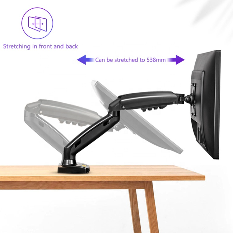 Lcd Computer Monitor Mount Dual Screen Desktop Stand Desk Mount 17"-33 ...