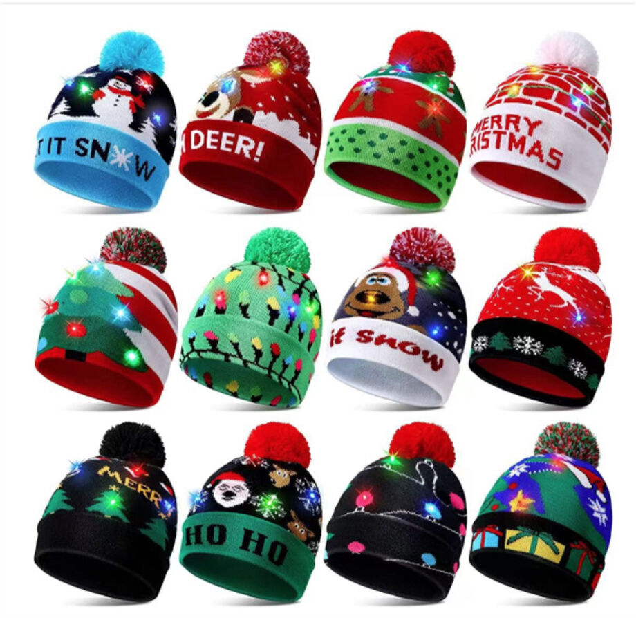 Buy Wholesale China Light Up Led Santa Hats For Adult And Kids ...