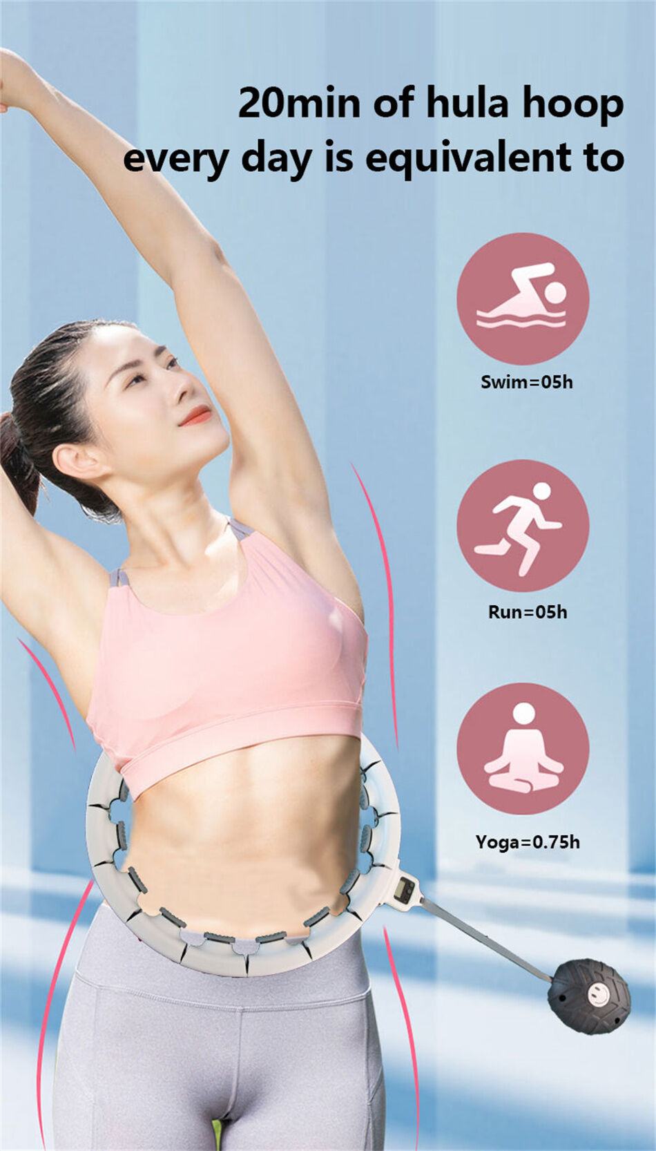 Buy Wholesale China Smart Counterweight 12 Removable Counting Smart Hula Hoop-gray & Hula Hoops ...