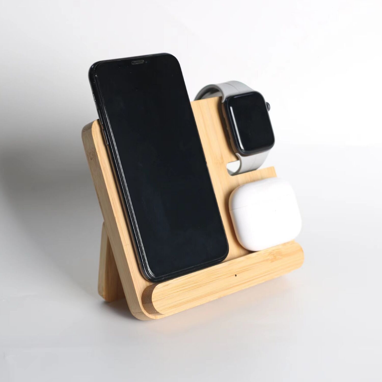 Buy Wholesale China 3 In 1 Oem Eco-friendly Natural Bamboo 15w Wireless ...
