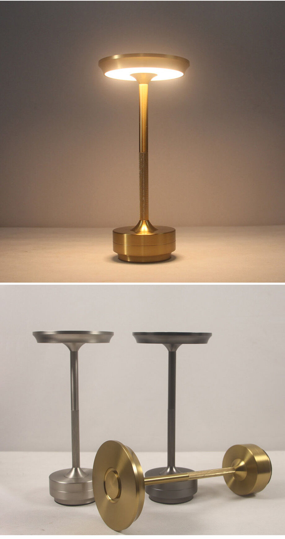 New Creative All Aluminum Material Decorative Table Lamp Led Touch ...