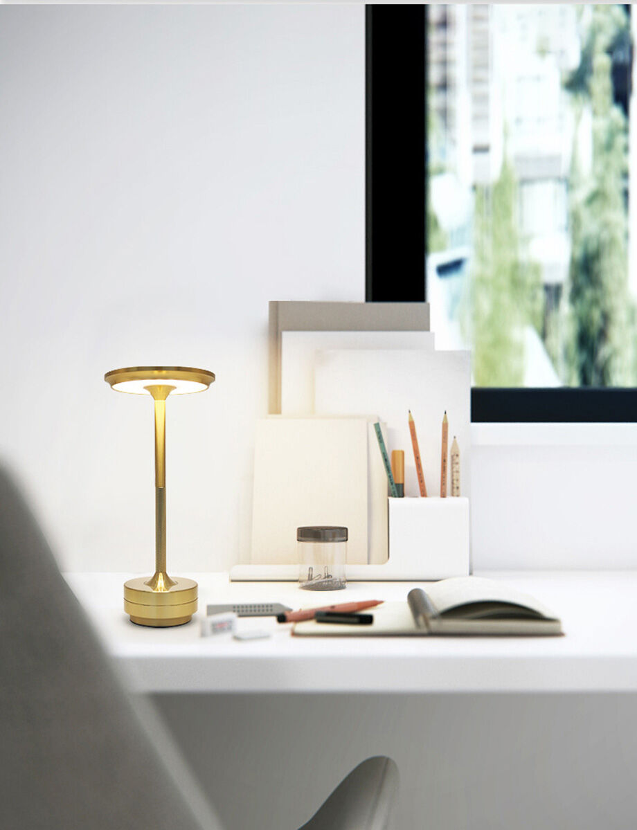 New Creative All Aluminum Material Decorative Table Lamp Led Touch ...