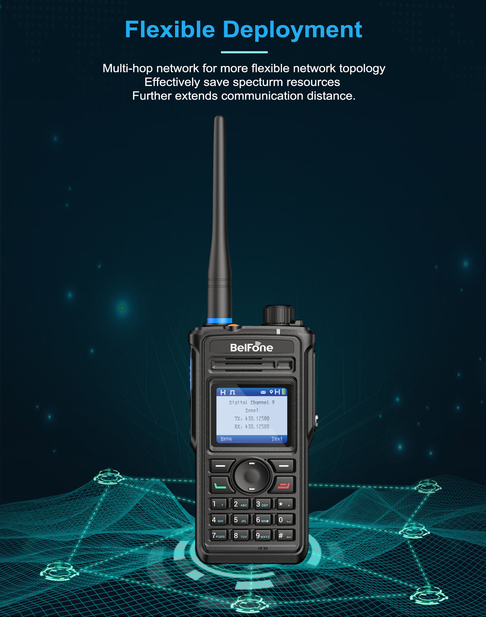 Buy Wholesale China Belfone Bp750 Ad Hoc Dmr Trunking Two Way Radio ...