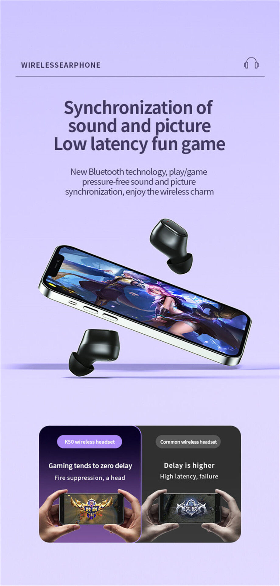 Buy Wholesale China True Wireless Earbuds Free K90 In-ear Earphone Mini ...