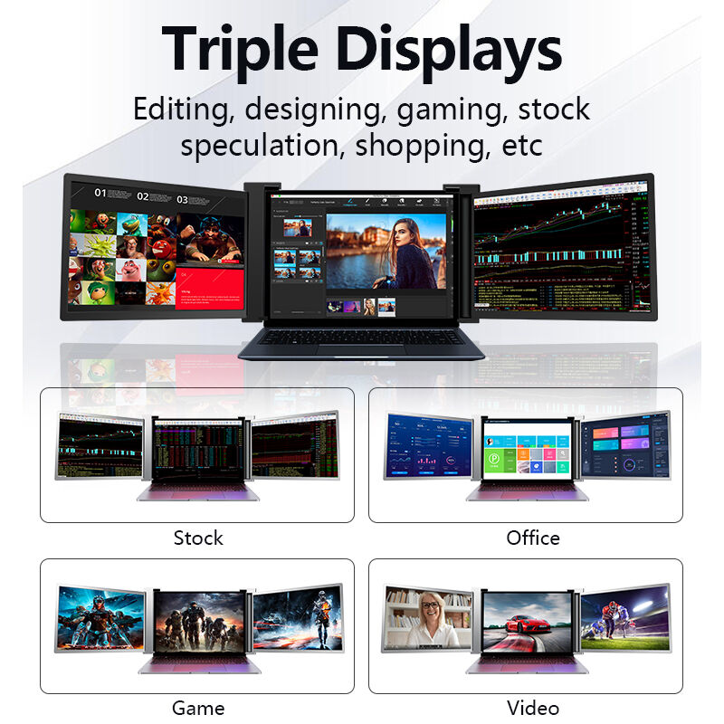 Compre Fhd 14 Pulgadas Pantalla Portátil Monitor Extensor Doble ...