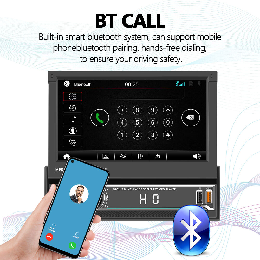 Buy Wholesale China Podofo 7'' Car Mp5 Player 1din Telescopic Car Radio ...