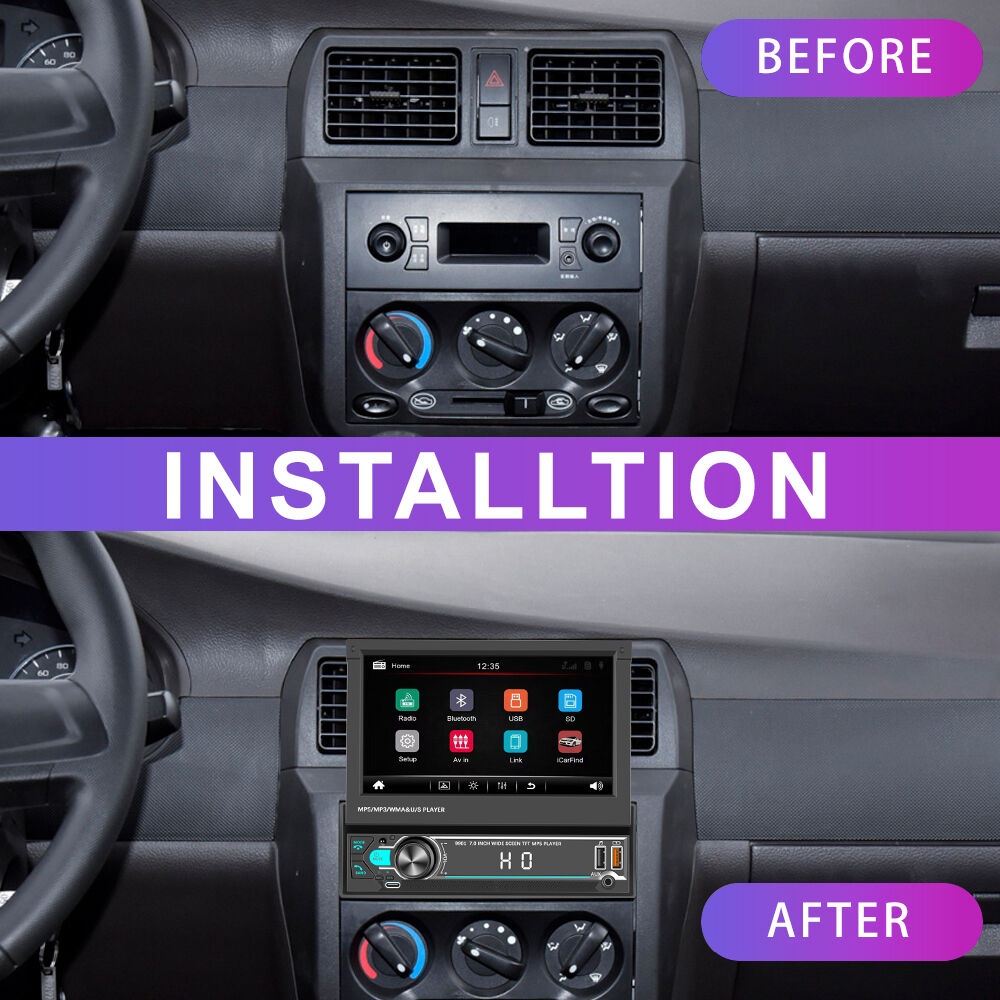 Buy Wholesale China Podofo 7'' Car Mp5 Player 1din Telescopic Car Radio ...