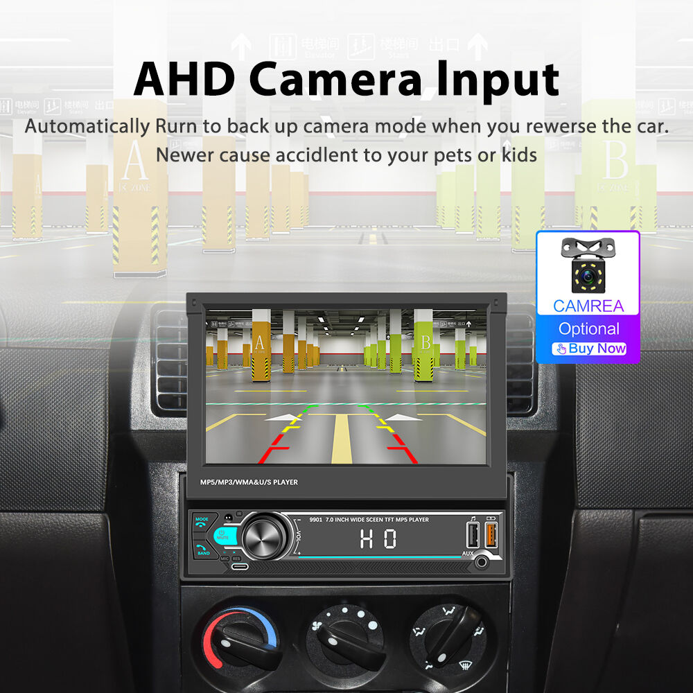 Buy Wholesale China Podofo 7'' Car Mp5 Player 1din Telescopic Car Radio ...