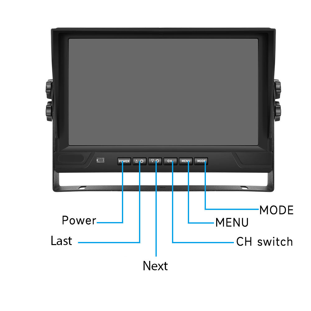 Buy Wholesale China Podofo 9'' Quad Split Monitor Car Rear View Camera ...