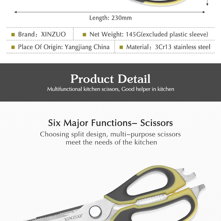 Buy Wholesale China Xinzuo Stainless Steel Food Cutter Shears ...