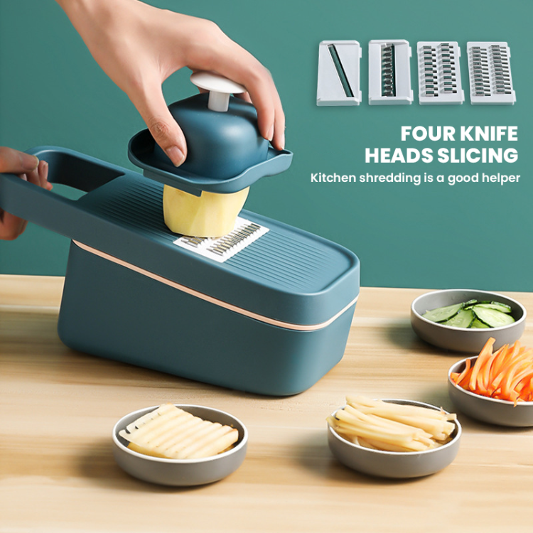 6 Blades Manual Vegetable Dicer Spiralizer Easy Vegetable Chopper ...