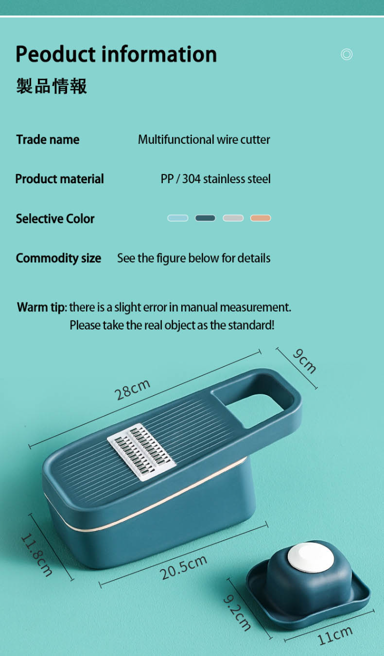 6 Blades Manual Vegetable Dicer Spiralizer Easy Vegetable Chopper ...