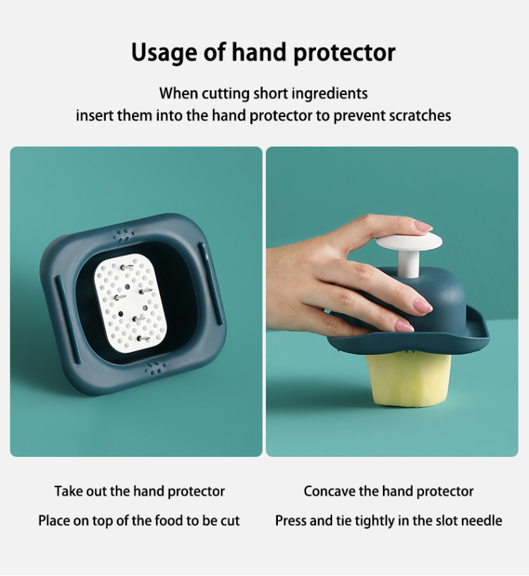 6 Blades Manual Vegetable Dicer Spiralizer Easy Vegetable Chopper ...