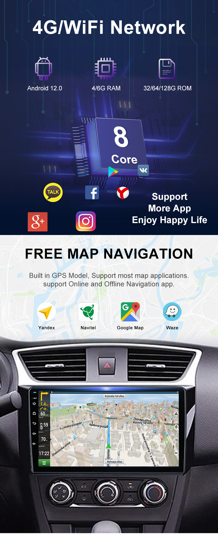 Android 12 Ts10 7862 Ts18 Car Screen For Head Unit 9/10inch 2din ...