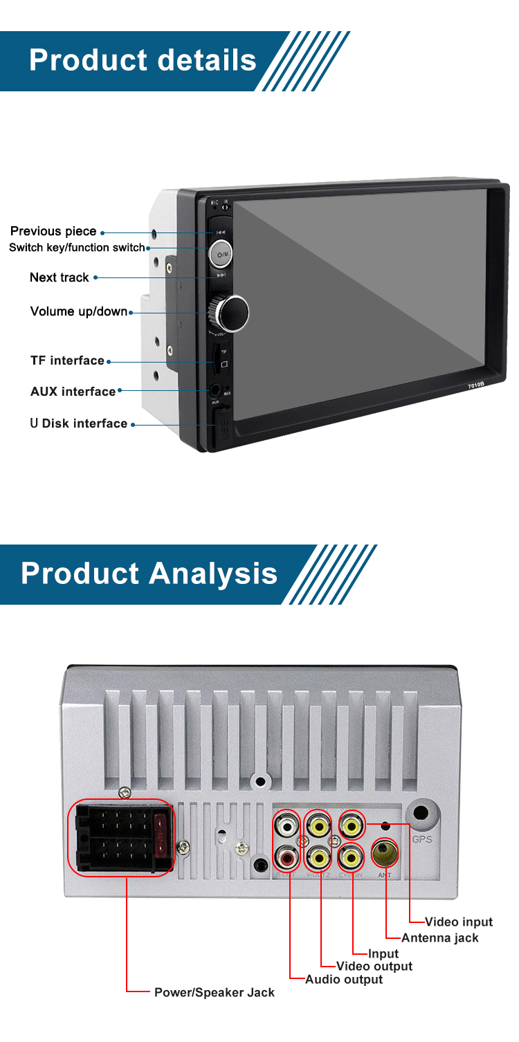 Car Audio Video System 7inch Car Stereo Mirror Monitor $16 - Wholesale ...