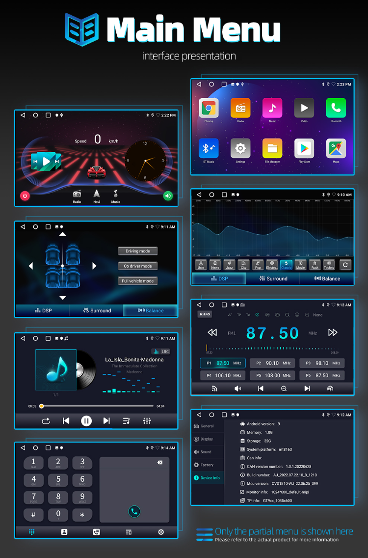 Android Car Radio Player Mt8163 9 Inch Ips Screen Car Stereo Navigation ...