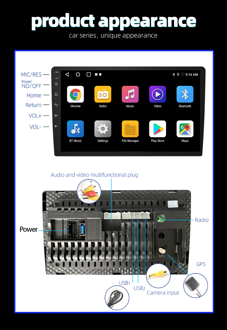 Android Car Radio Player Mt8163 9 Inch Ips Screen Car Stereo Navigation ...