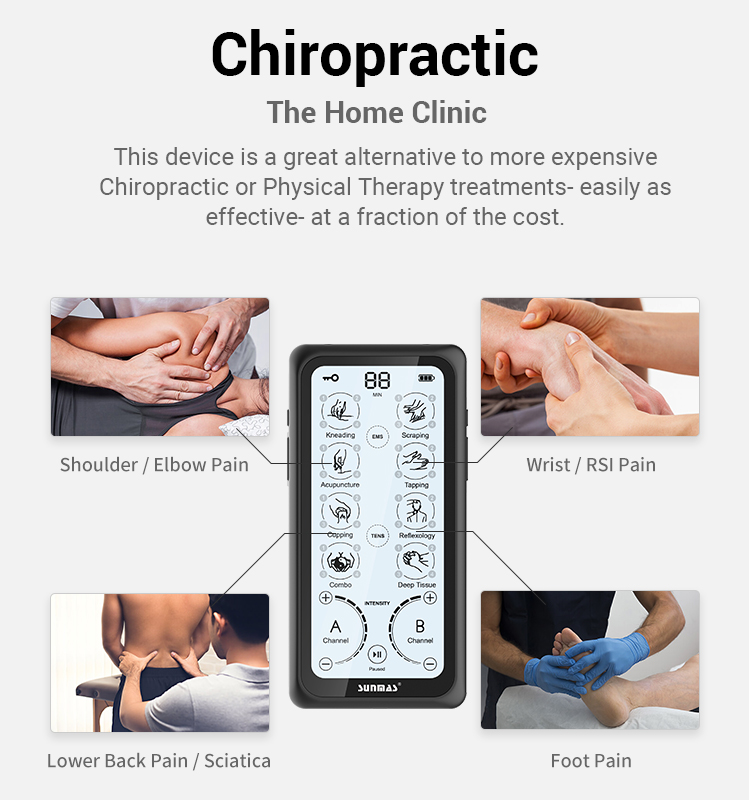 Muscle Stimulator Customized Modes Rechargeable Tens Ems Device ...