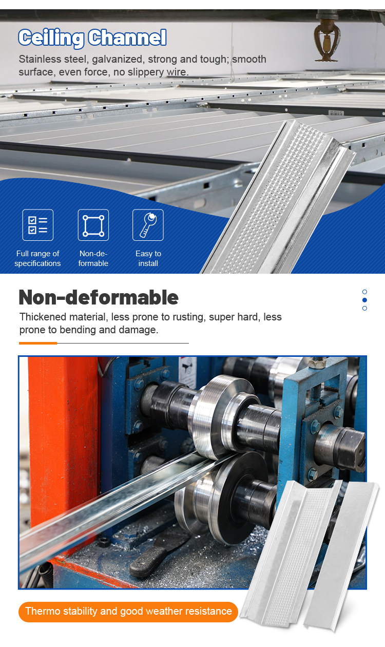 Gypsum Board Metal Profile Galvanized Light Steel Keel Ceiling Omega ...