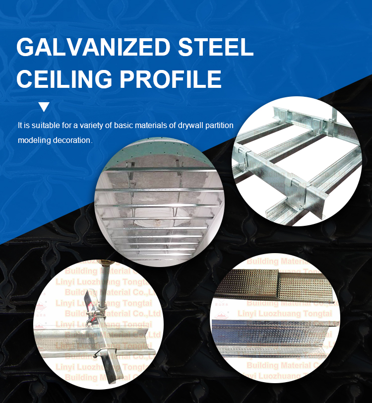 Gypsum Board Metal Profile Galvanized Light Steel Keel Ceiling Omega ...