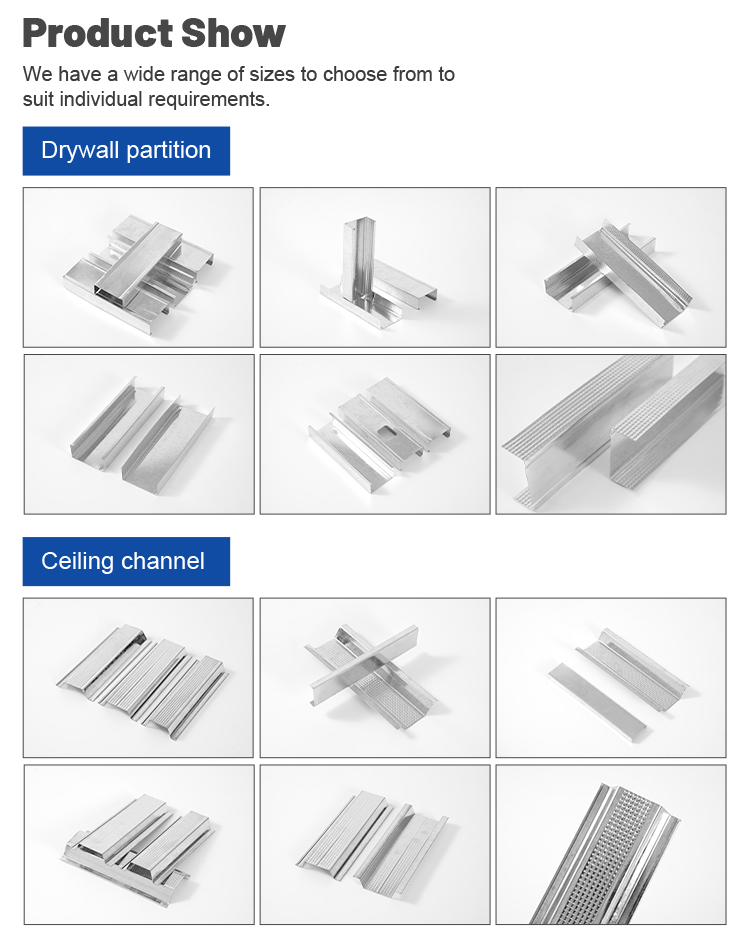 Gypsum Board Metal Profile Galvanized Light Steel Keel Ceiling Omega ...