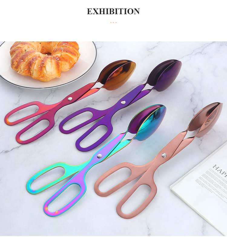 Kitchen Baking Tool Stainless Steel Food Tongs Bbq Tongs Metal Bread ...