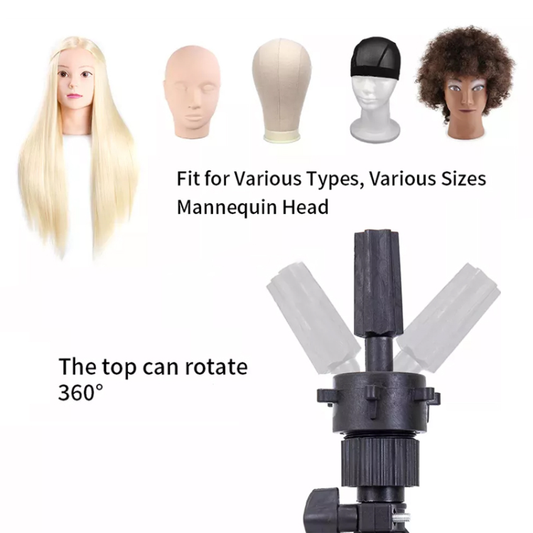 Wig Tripod Stand For Wig Making Adjustable Canvas Block Head Tripod ...
