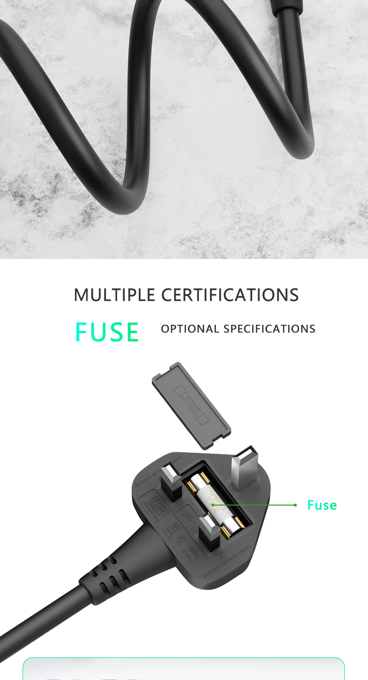 Bs 1363 Male Connector Iec C13 Female Power Cable Connector Kettle ...